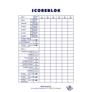 Scoreblok Klaverjassen 50 vel | De Feestspecialist XXL