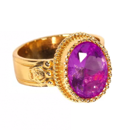 Ring Sinterklaas Paars/Goud | De Feestspecialist XXL