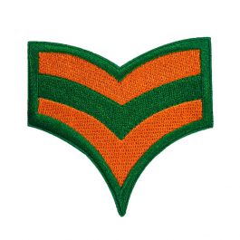 Embleem Kruikenstad Nr. 15 Rangstrepen Groen/Oranje | De ...
