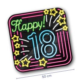 Neon Decoration Signs Happy 18 | De Feestspecialist XXL
