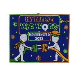 Embleem Kruikenstad Motto 2022 Ik zie oe wir war?! | De Feestspecialist XXL