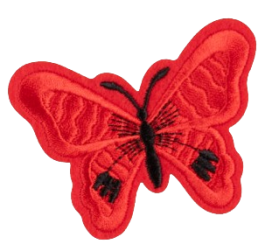 Embleem Nr. 724 Vlinder Rood | De Feestspecialist XXL